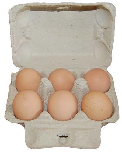 Eierdoos grijs onbedrukt 6 st @2x114 Barneveld verpakkingen